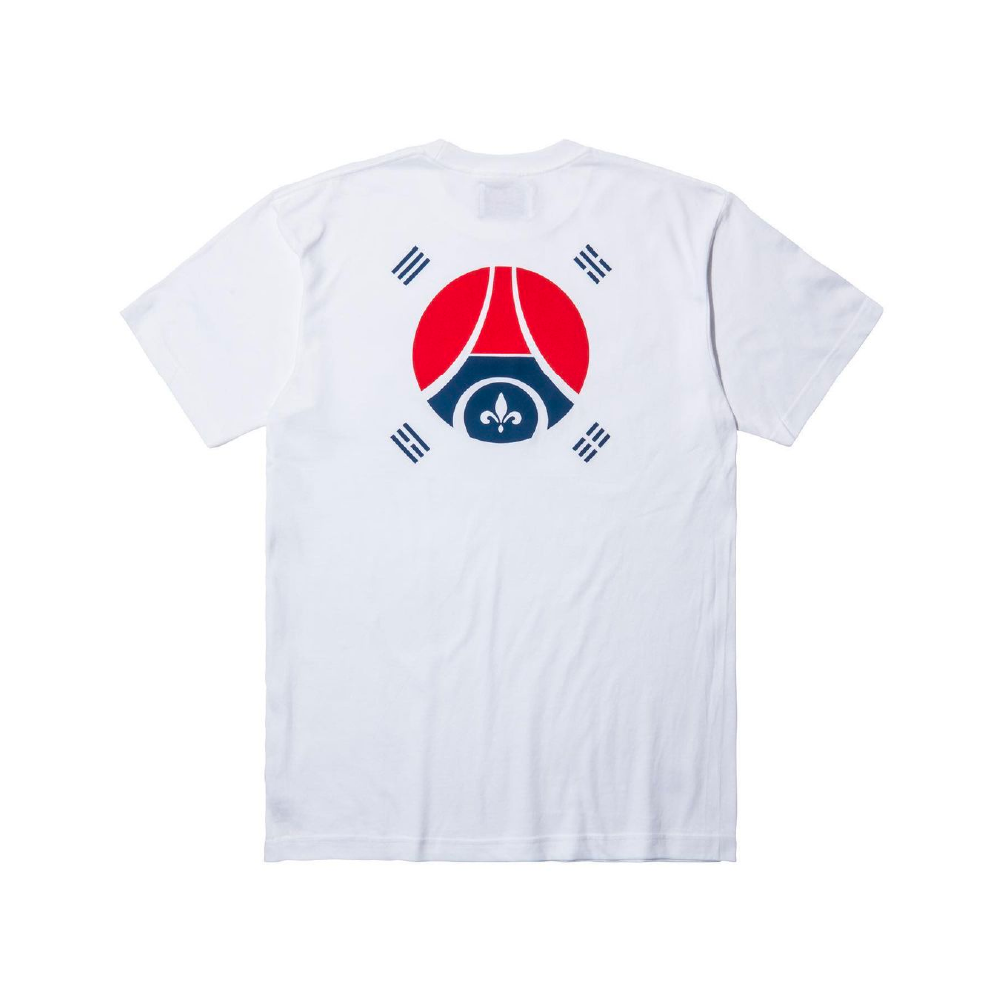 파리 생제르맹 x 오버더피치 패턴 태극기 티셔츠 화이트