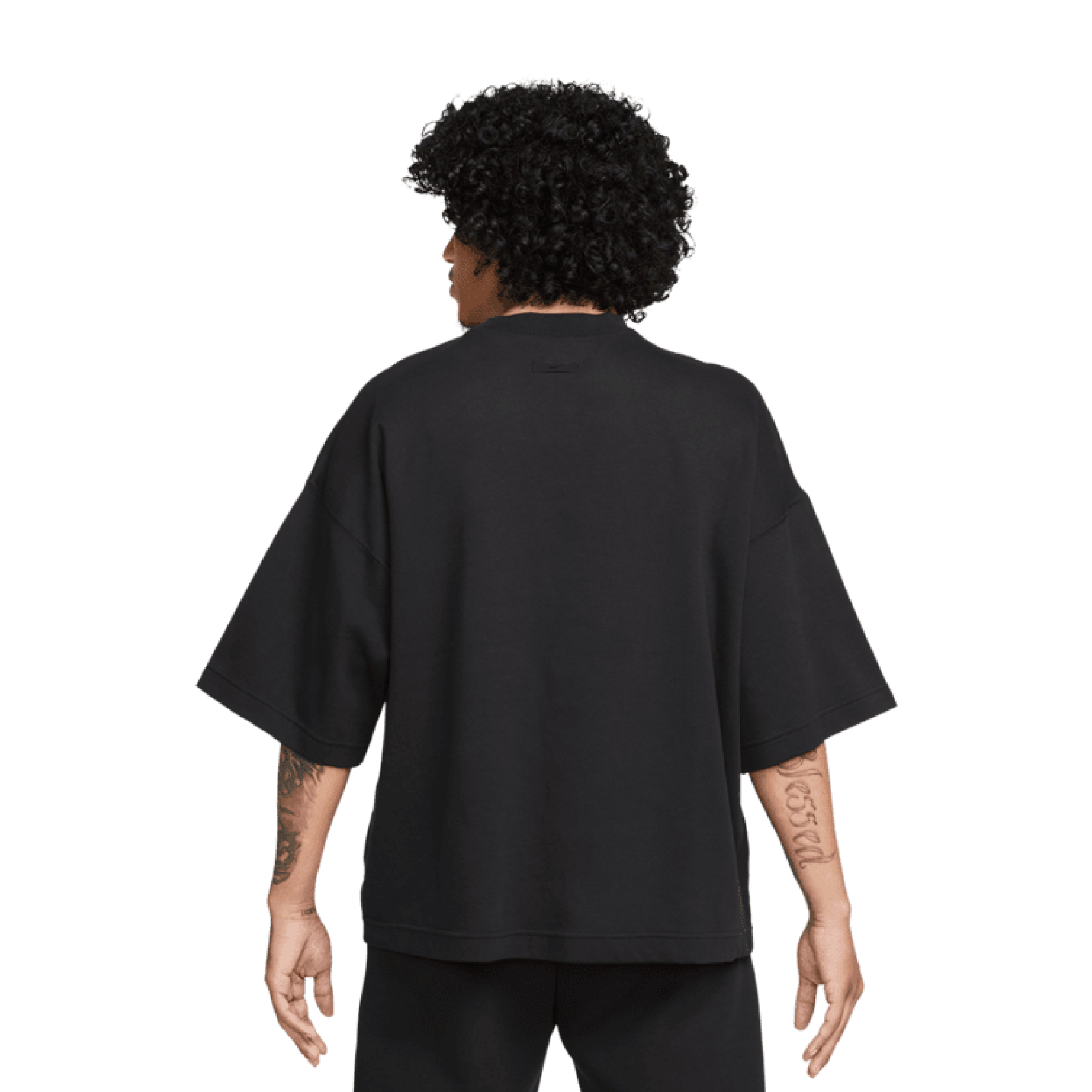 나이키 테크 플리스 리이매진드 멘즈 오버사이즈 숏슬리브 스웨트셔츠 블랙 FB8166-010 | NIKE - 슈프라이즈