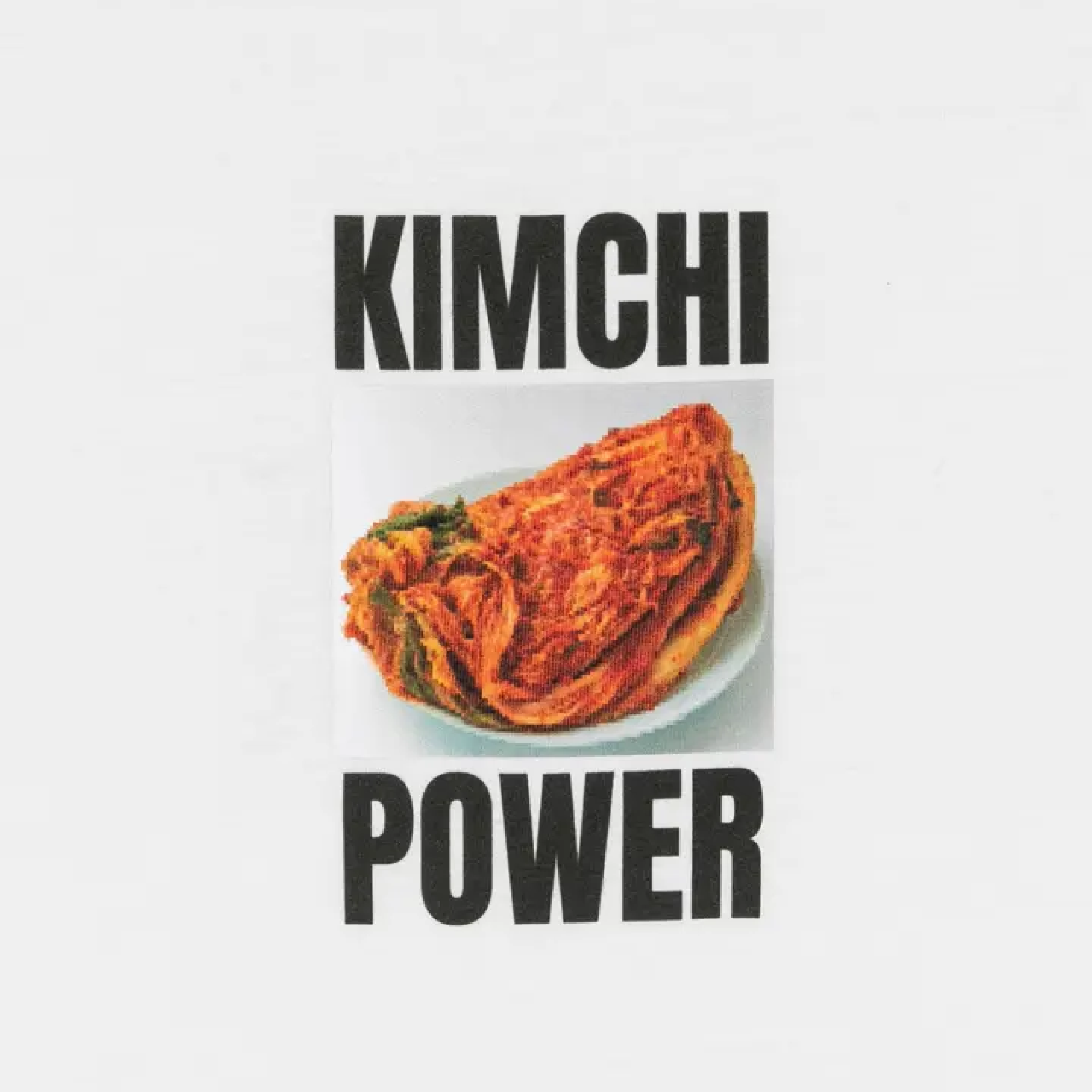 카시나 x 후정우 김치 파워 반팔 티셔츠 화이트